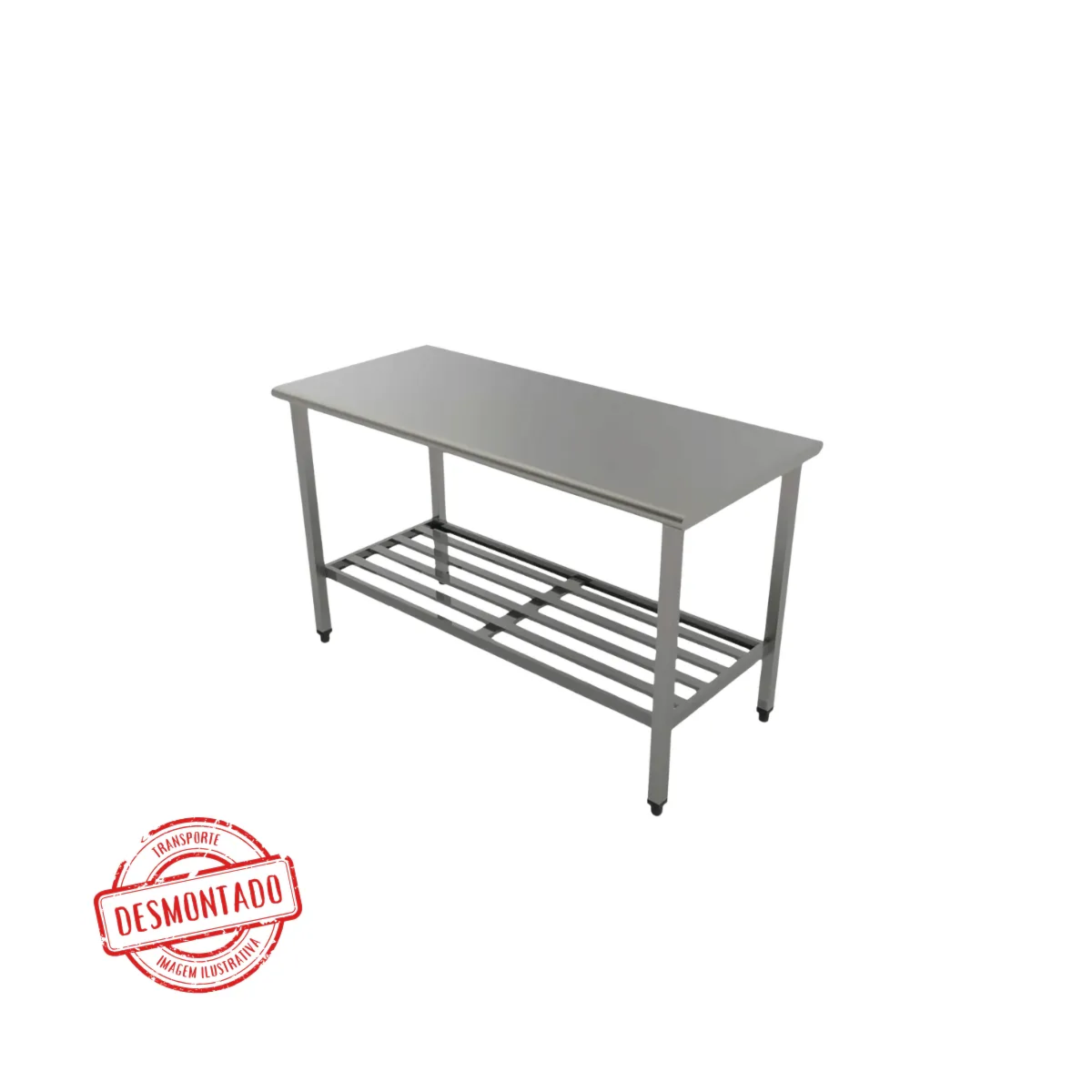 Mesa Inox Multiuso 100x60CM 6075 Imeca com Paneleiro